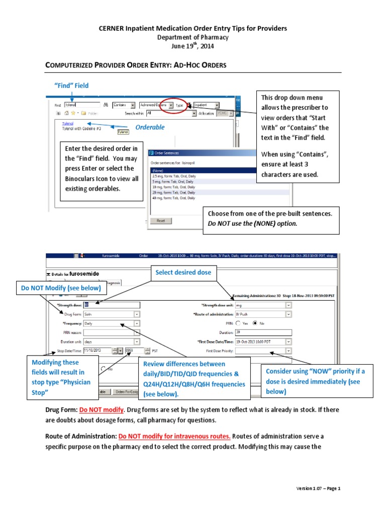 Order Entry Tip Sheet | PDF | Intravenous Therapy | Dose (Biochemistry)