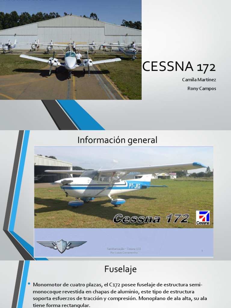 Ficha Técnica del Cessna 172 | PDF | Avión | Tren de aterrizaje