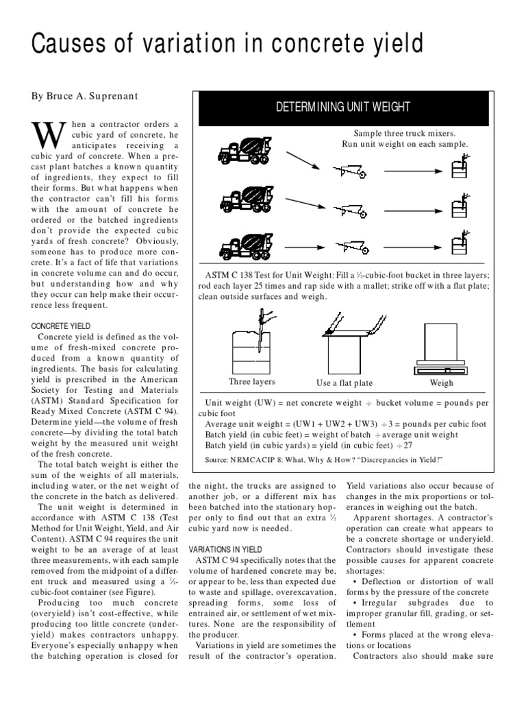Concrete Construction Article PDF - Causes of Variation in Concrete ...