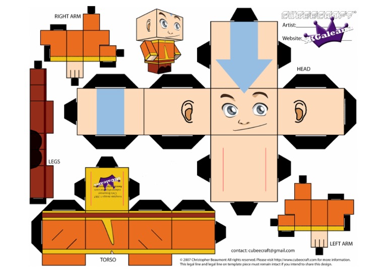 Aang Paper Toys Paper Craft | PDF