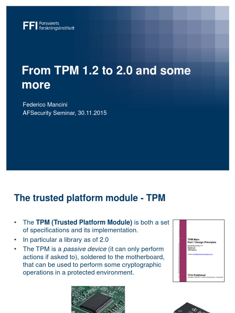 TPM Info | PDF | Booting | Key (Cryptography)