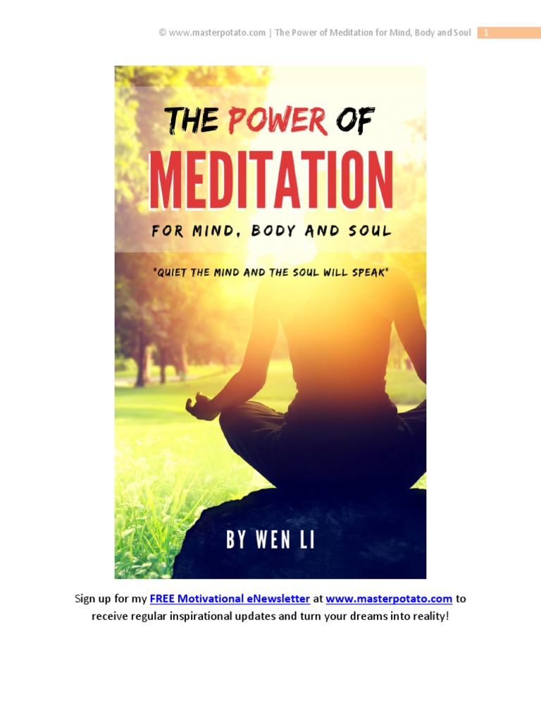 The Power of Meditation For Mind, Body and Soul | PDF | Meditation ...