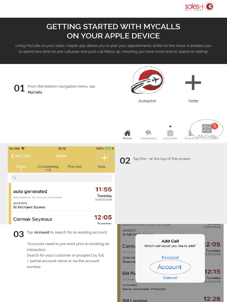 Getting Started With MyCalls - Apple | PDF