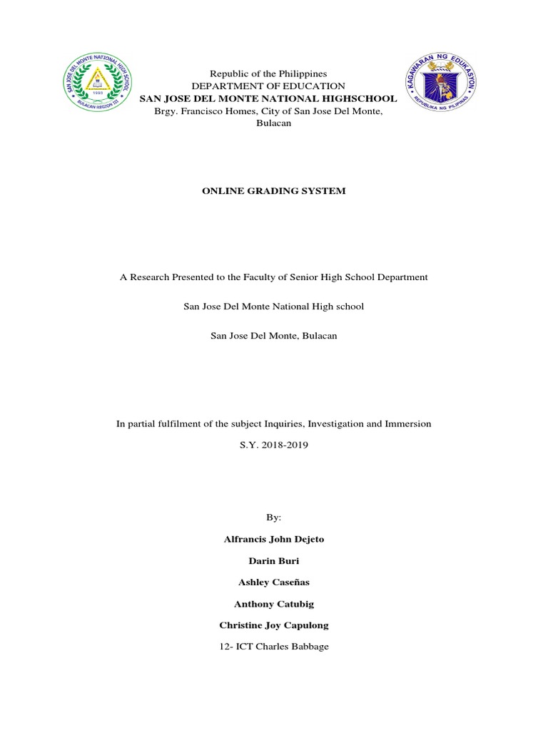 CHAPTER 1 Grading System | PDF | Survey Methodology | Web Application