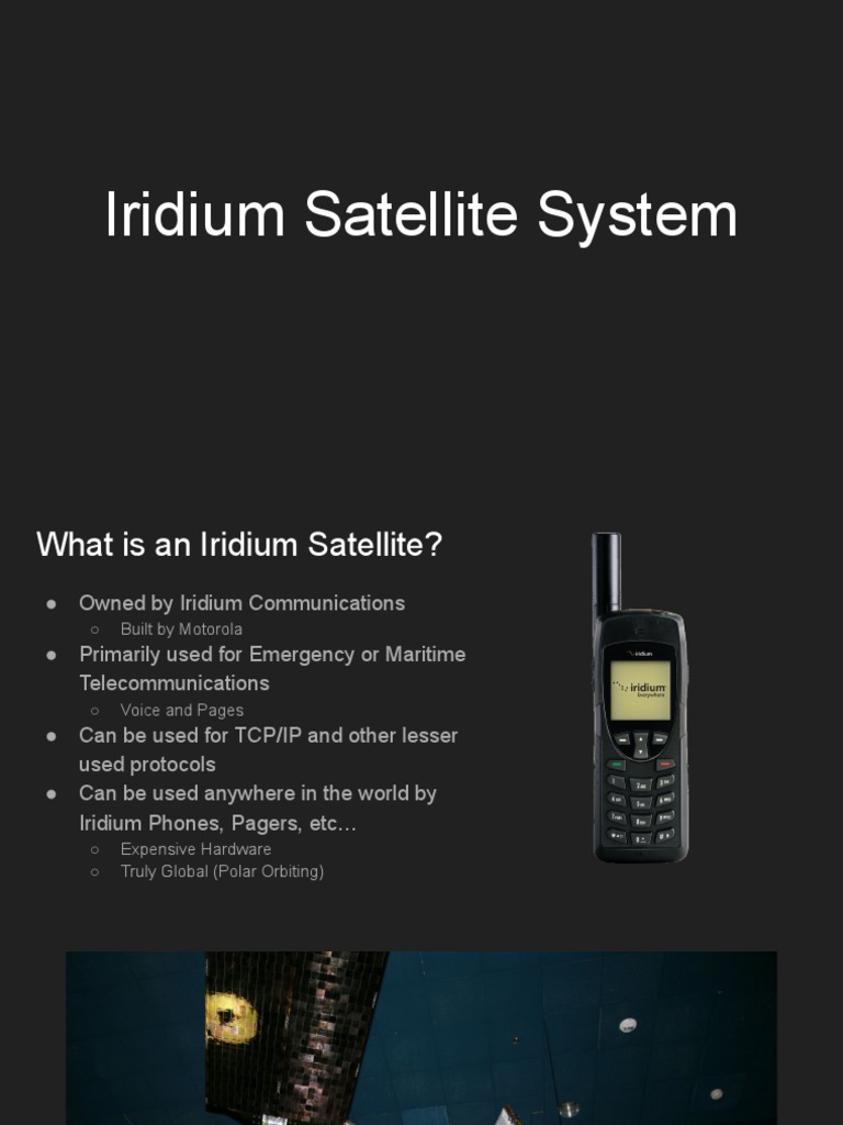 Iridium Satellite System PDF | PDF