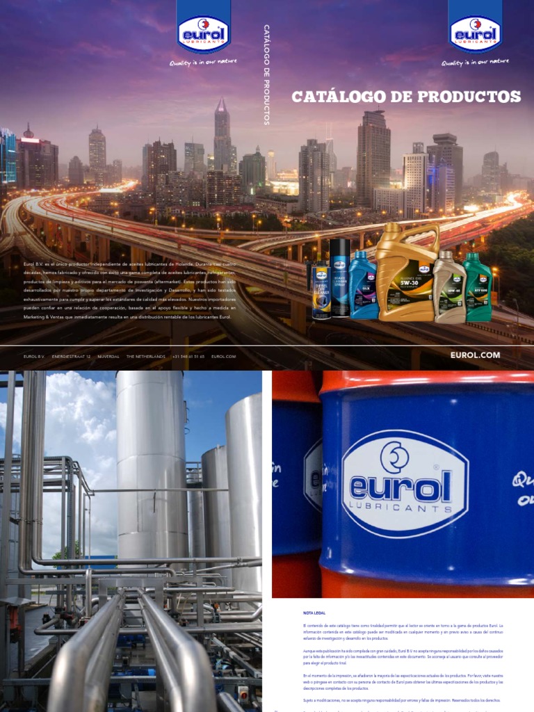 Eurol Catalogo de Productos (Espanol) | PDF | Motor diesel | Aceite de ...