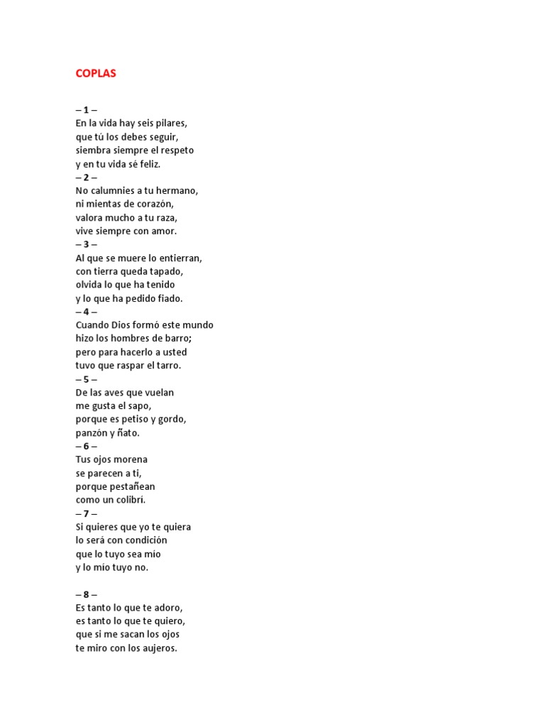 Coplas | PDF