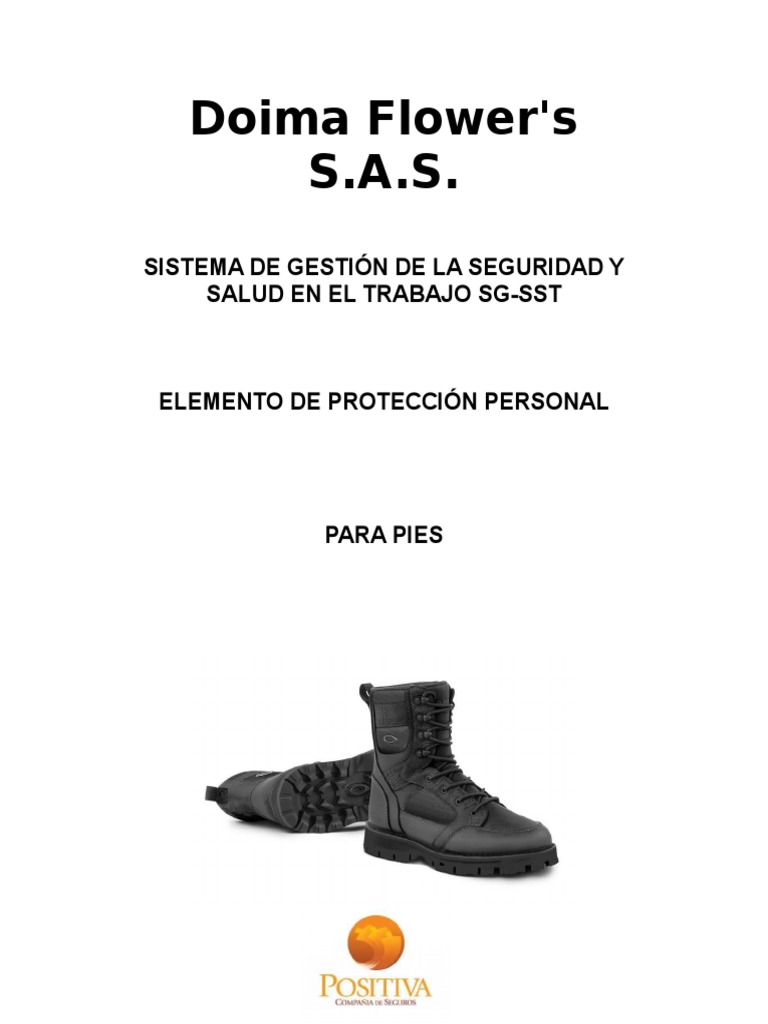 EPP para Pies: Selección y Uso | PDF | Bota | Calzado