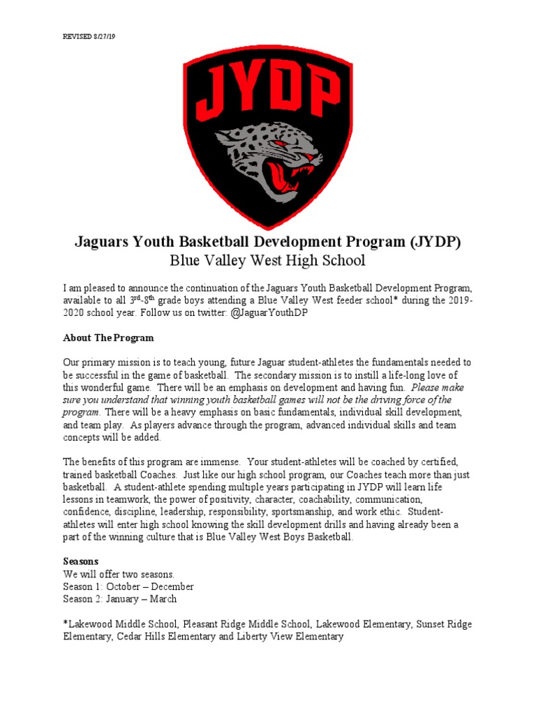 Jaguars Youth Basketball Development Program | PDF | Competition ...