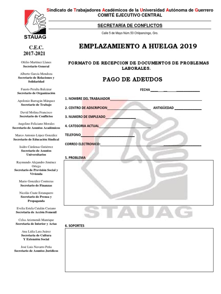 Formato de Pago de Adeudos | PDF