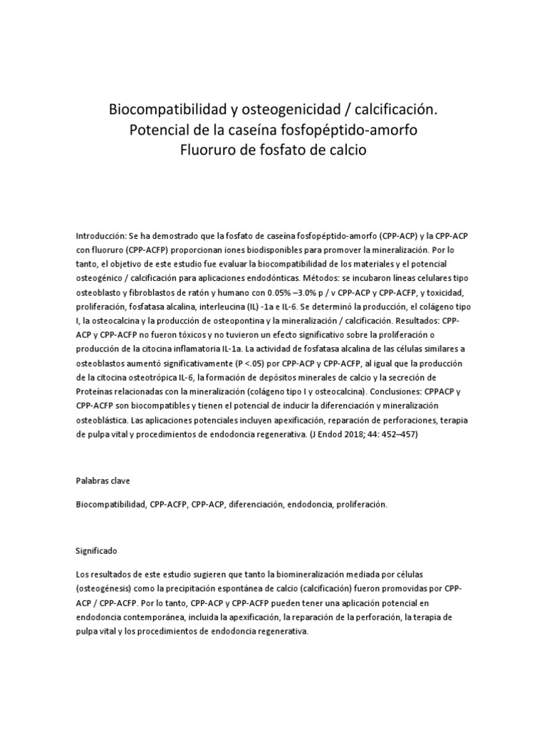 Biocompatibilidad y Osteogenicidad | PDF | Hueso | Citocina