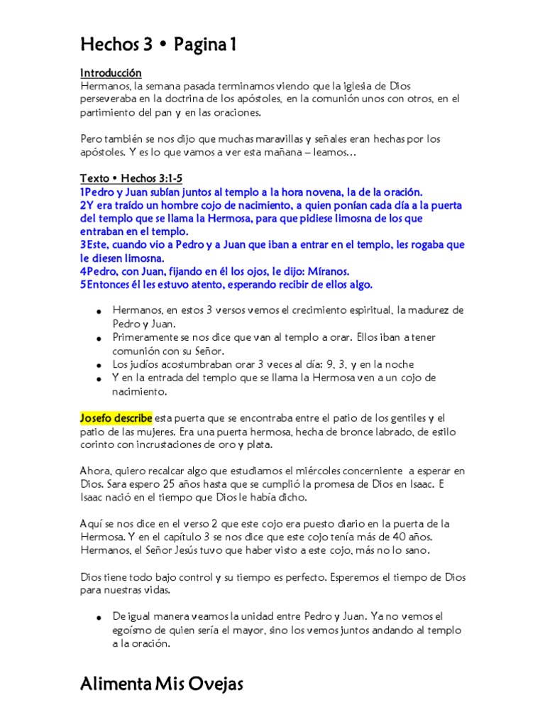 Hechos 3 | PDF | San Pedro | Moisés