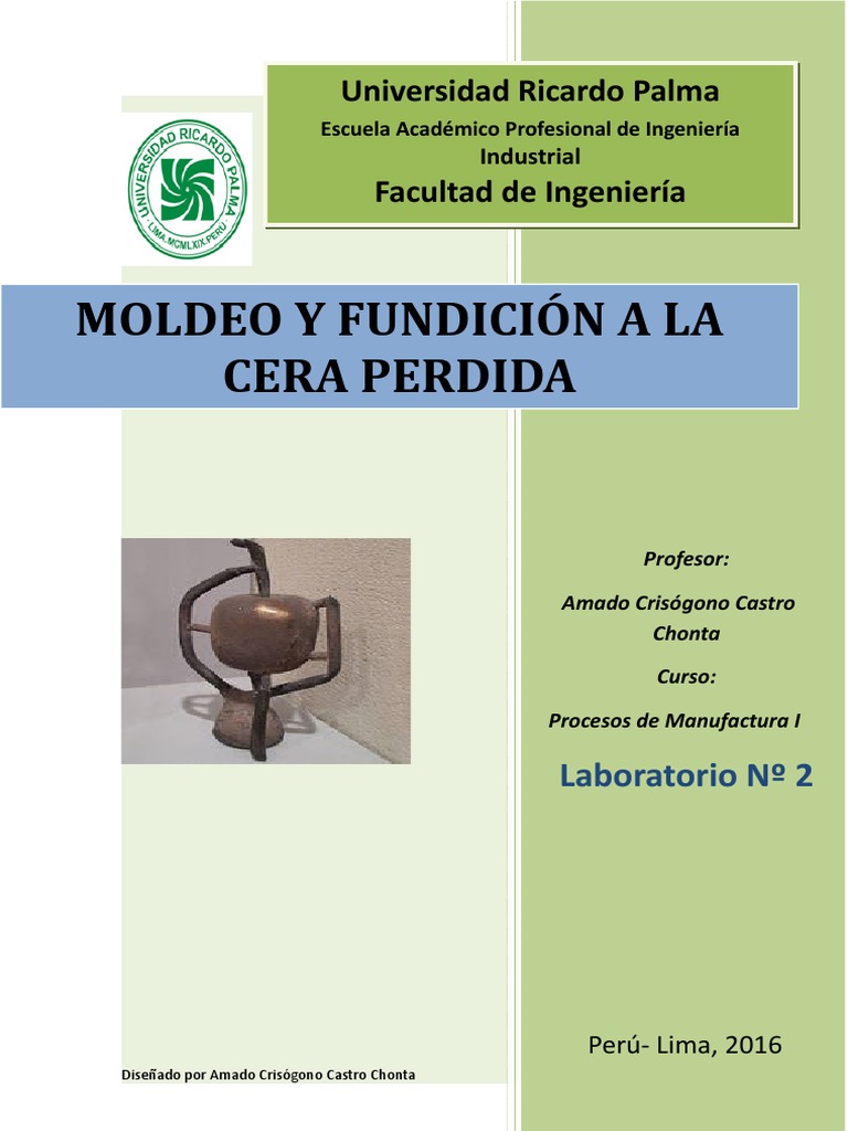 Fundicion A La Cera Perdida | Descargar gratis PDF | Fundición ...