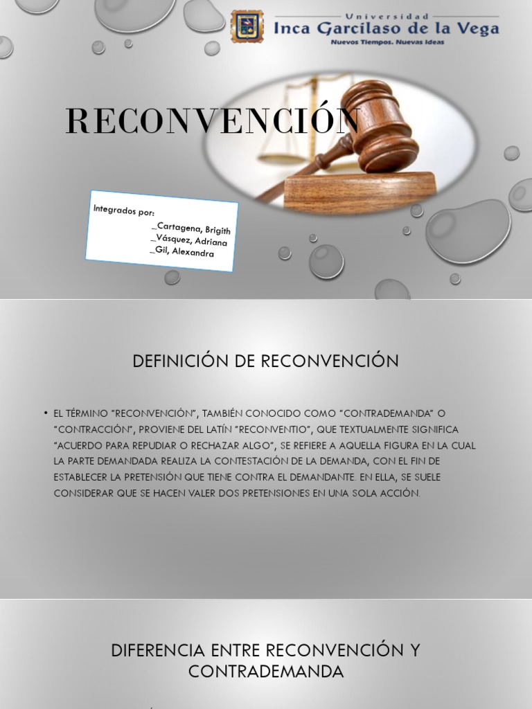 Reconvencion | PDF | Demanda judicial | Ley procesal