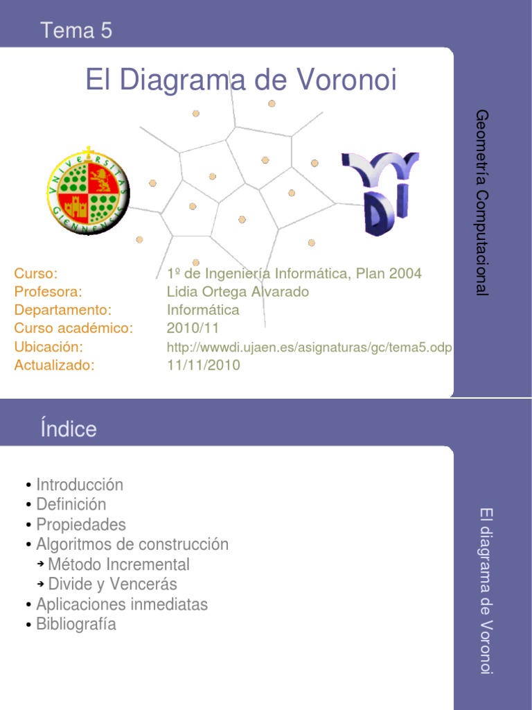 Tema5 Diagrama Voronoi | PDF | Geometría | Espacio