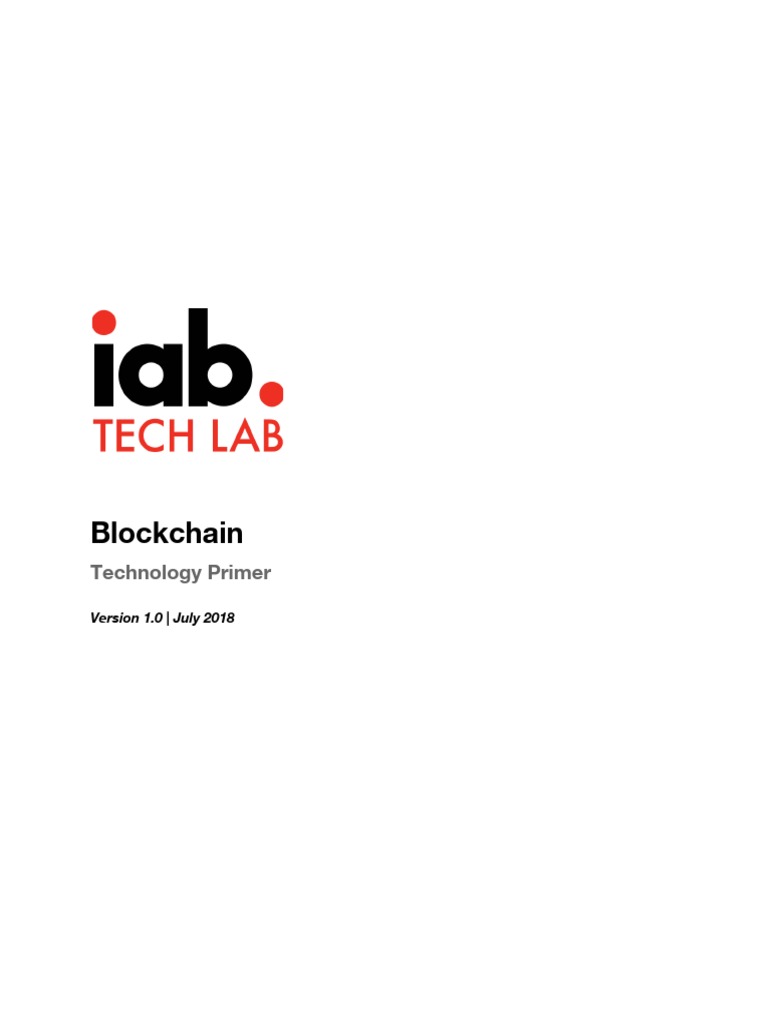 Blockchain Technology Primer | PDF | Public Key Cryptography | Key ...