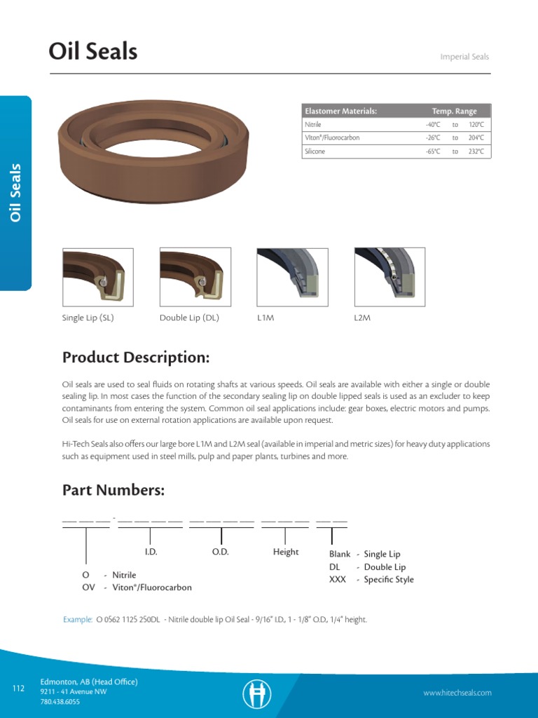 Oil Seals | PDF | Machines | Mechanical Engineering