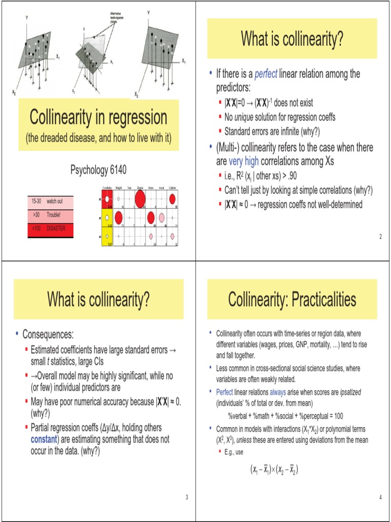 Collinearity in Regression | PDF | Multicollinearity | Regression Analysis