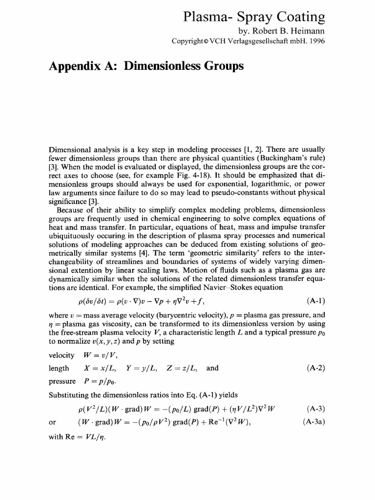 Appendix A: Dimensionless Groups: By. Robert B. Heimann | PDF | Fluid Dynamics | Thermodynamics