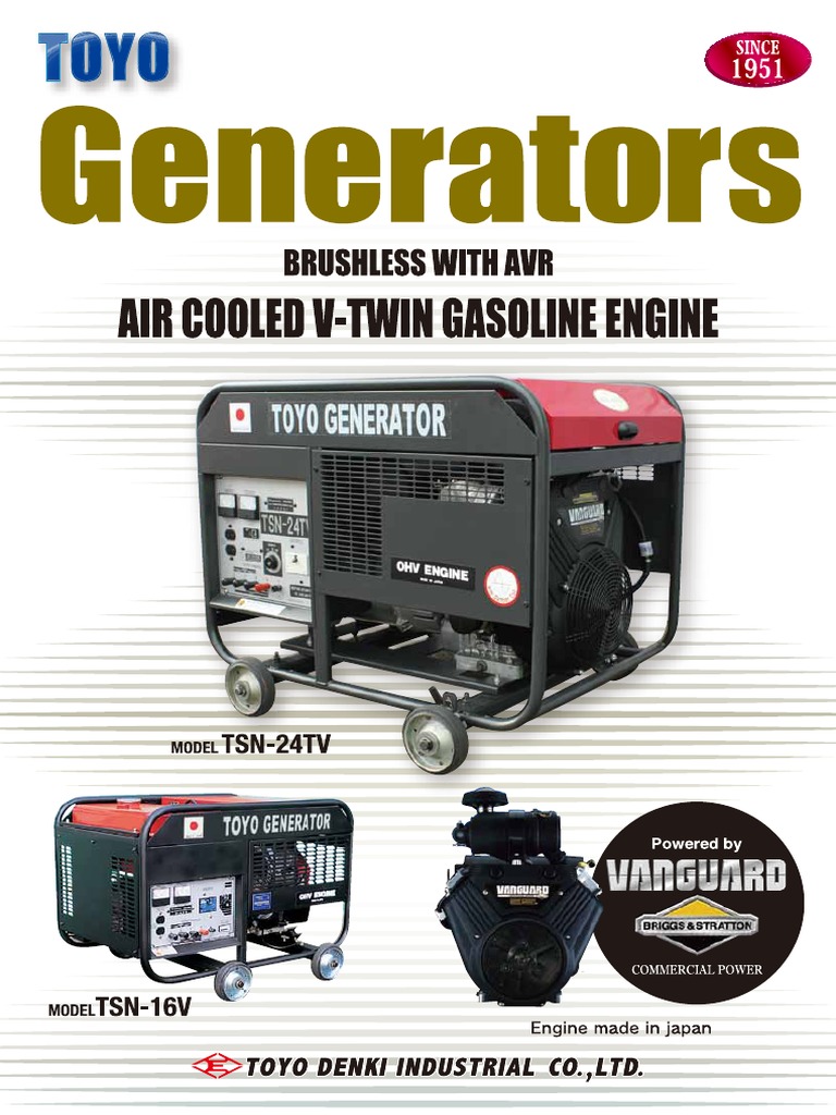 Toyo Denki Generator | PDF