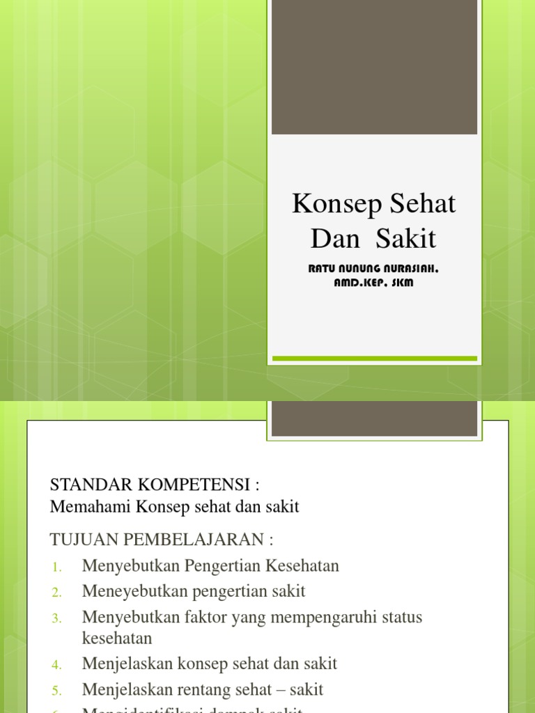 Konsep Sehat Dan Sakit | PDF