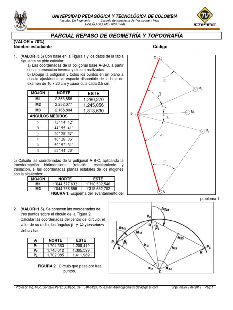 Ejercicios de Curvas | PDF | Geometria clasica | Geometría euclidiana