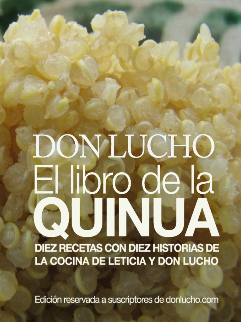 El Libro de La Quinua PDF | PDF | Queso | Quinua