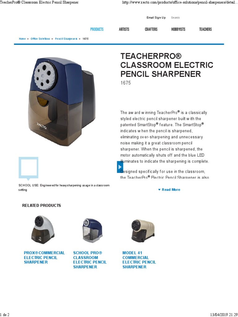 TeacherPro® Classroom Electric Pencil Sharpener | PDF | Graphite