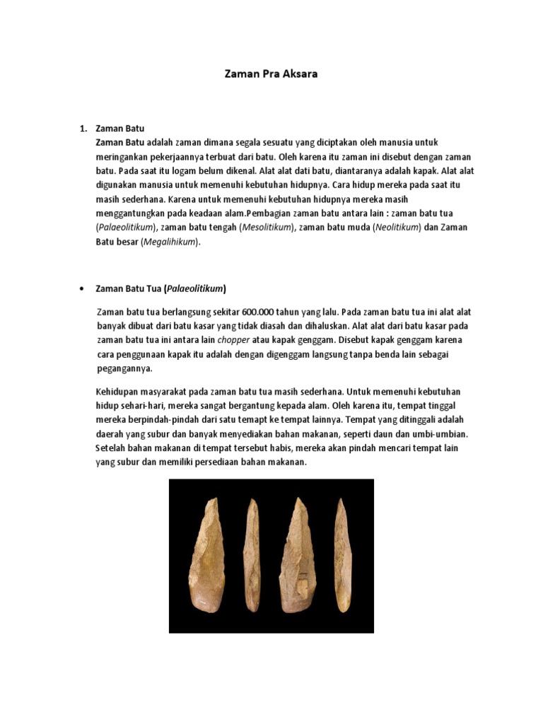 Zaman Pra Aksara | PDF