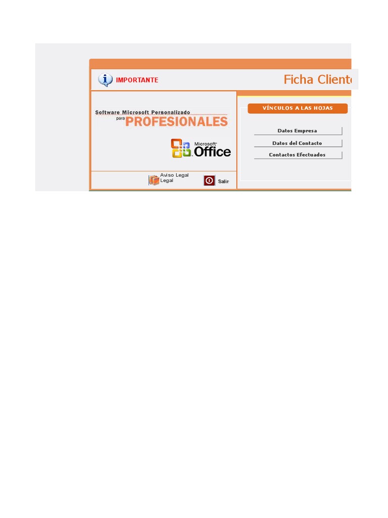 Plantilla Ficha Cliente Excel Gratis | PDF | Microsoft Excel | Informática