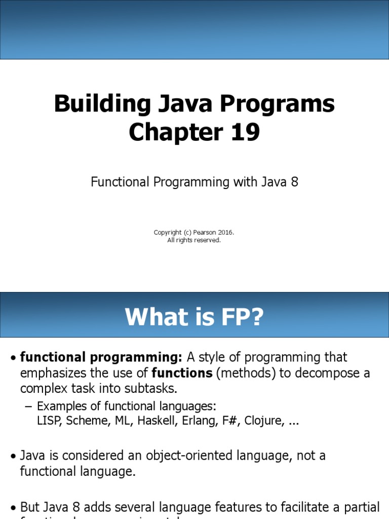 Building Java Programs: Functional Programming With Java 8 | PDF ... Building Java Programs: Functional Programming With Java 8 | PDF ...
