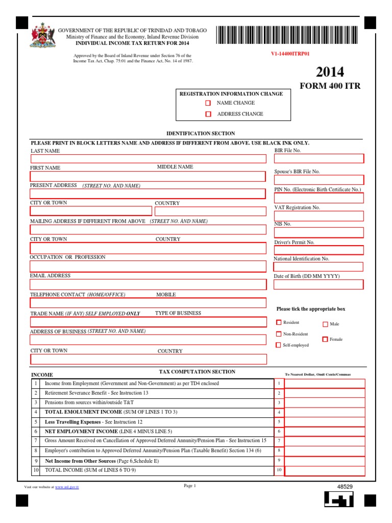 V1-14400ITRP01 : Form 400 Itr | PDF | Income Tax | Pension