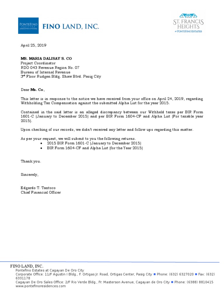 FLI - Response Letter | PDF