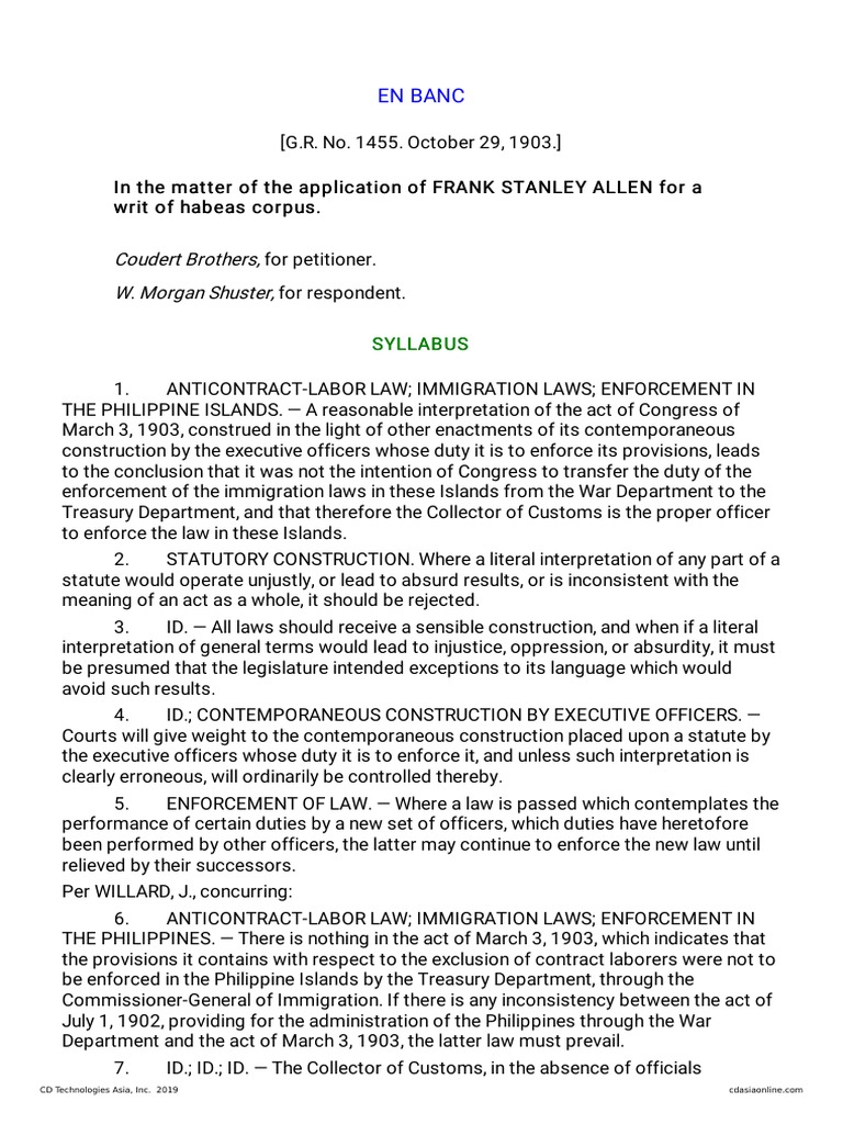 Coudert Brothers, W Morgan Shuster,: en Banc | PDF | Statutory ...