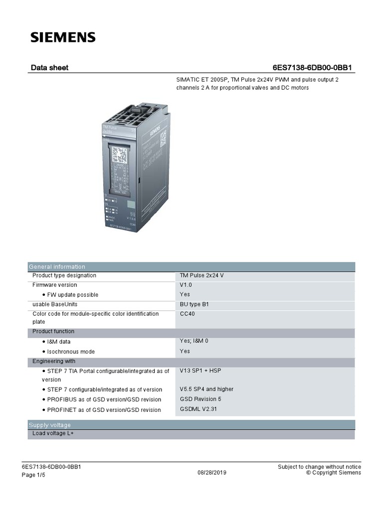 Siemens PWM Module | PDF | Electrical Engineering | Electronics