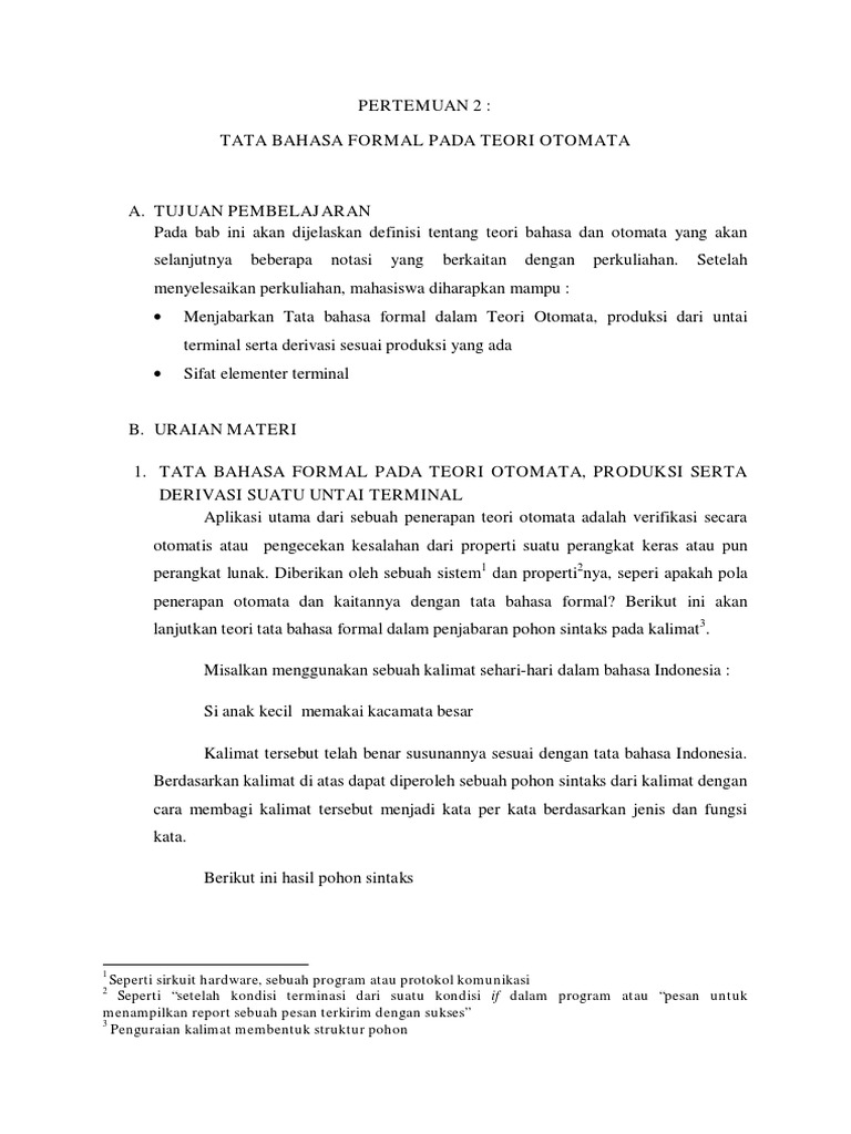 Teori Bahasa Automata | PDF