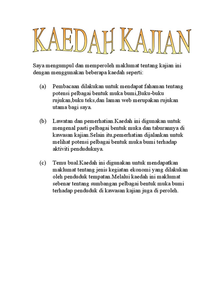Kaedah Kajian | PDF