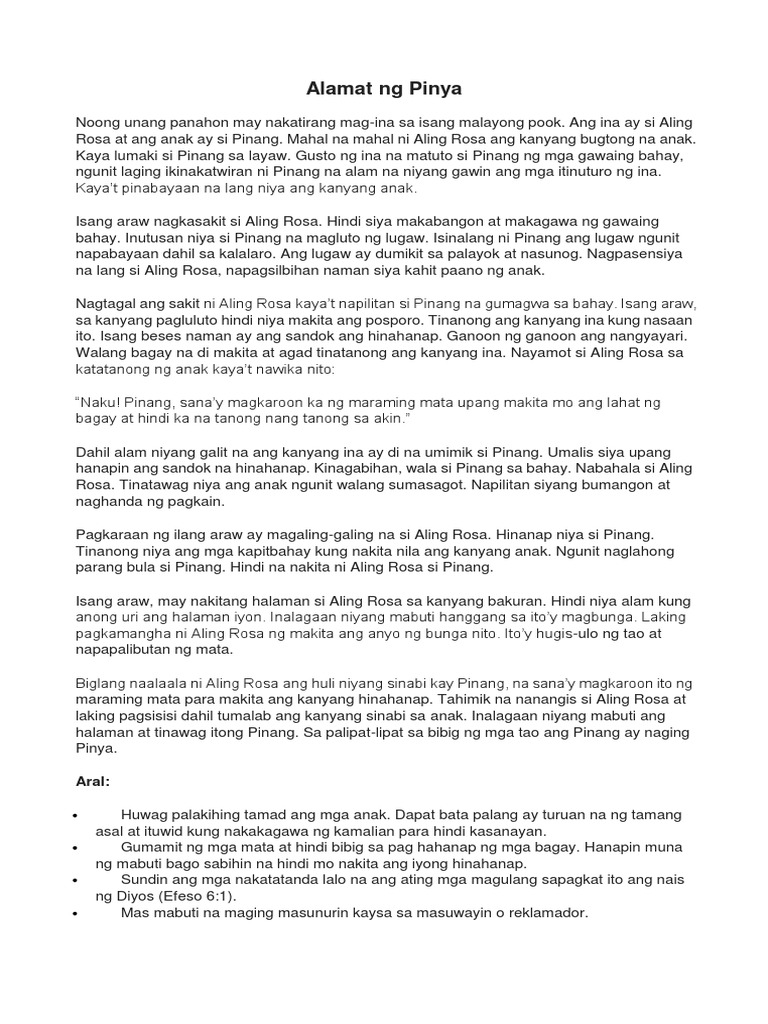 Mga Alamat - Filipino Grade 7 | PDF