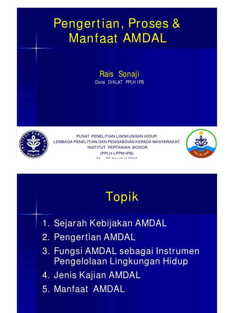 Pengertian, Proses Dan Manfaat AMDAL | PDF
