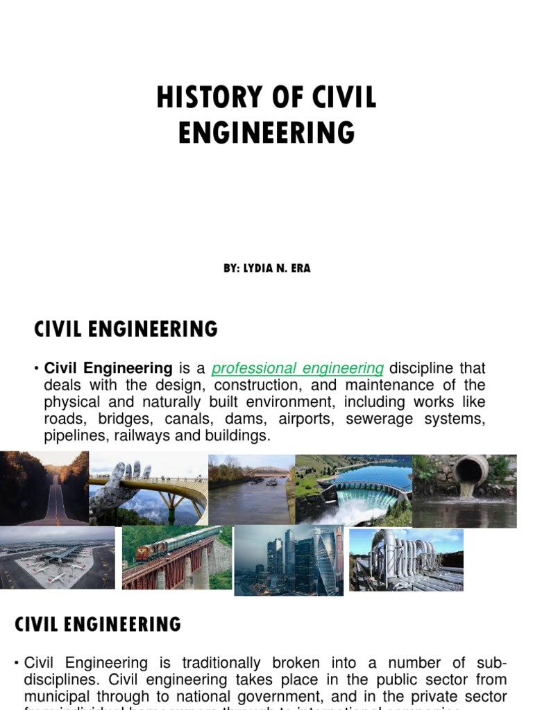 History of Civil Engineering: By: Lydia N. Era | PDF | Civil ...