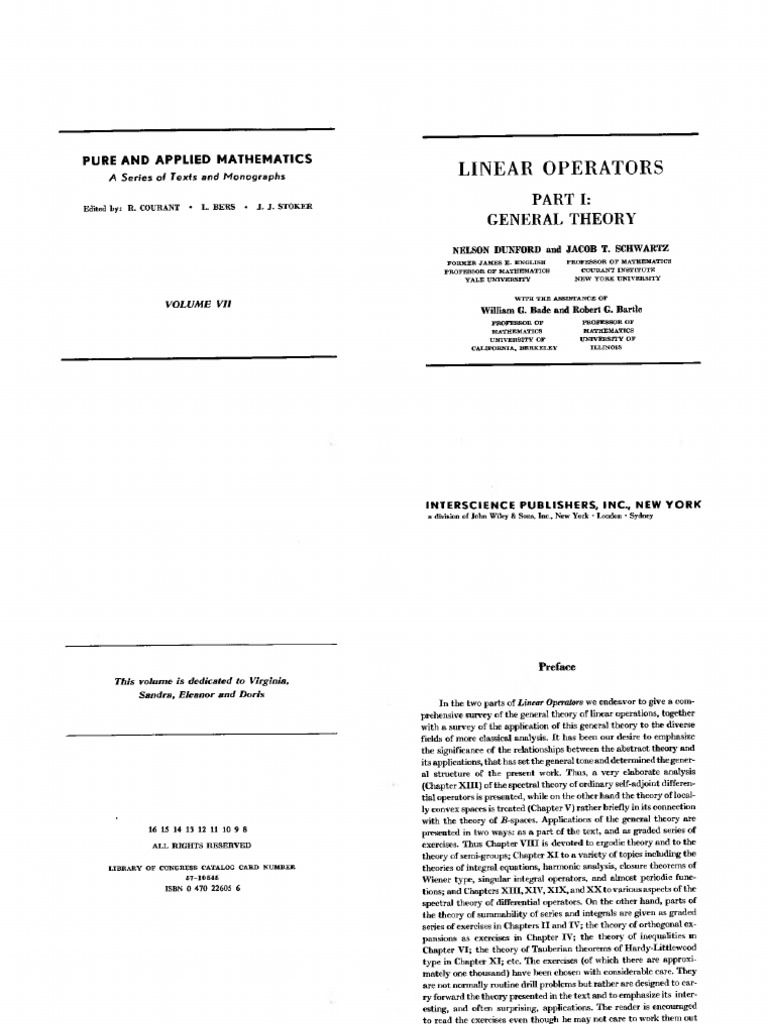 Dunford Schwartz - Linear Operators Part1 | PDF