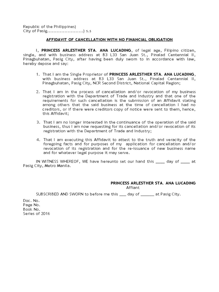 Affidavit (Repaired) | PDF | Affidavit | Notary Public