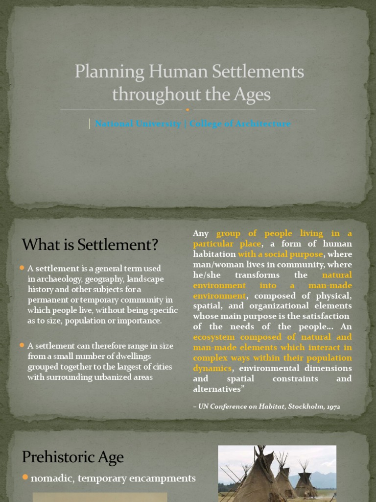Human Settlements Throughout The Ages | PDF | Roman Empire
