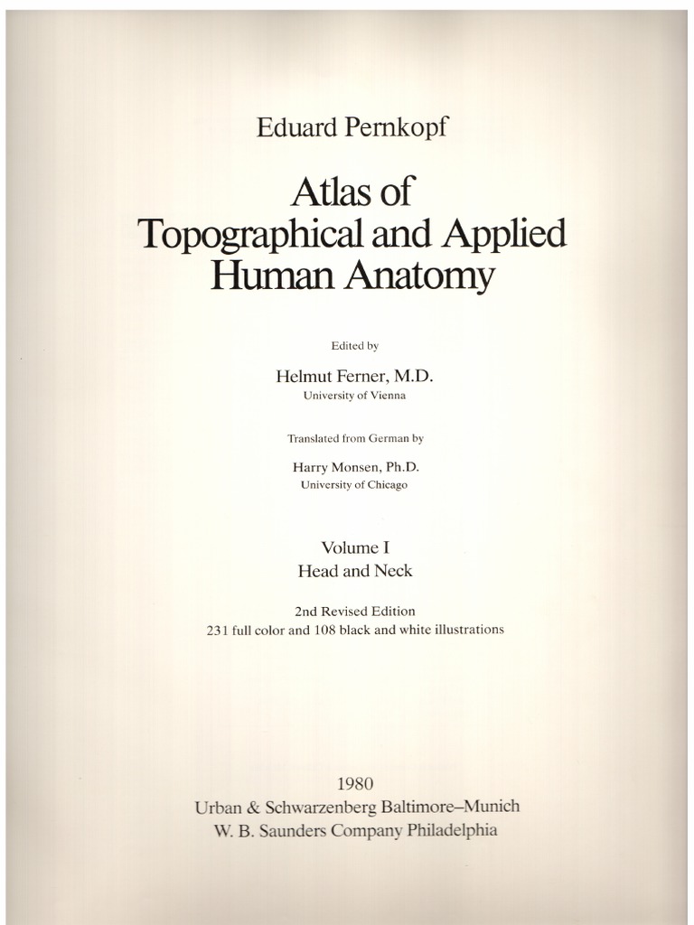 Atlas of Topographical & Applied Human Anatomy (Vol. 1) (1980) | PDF