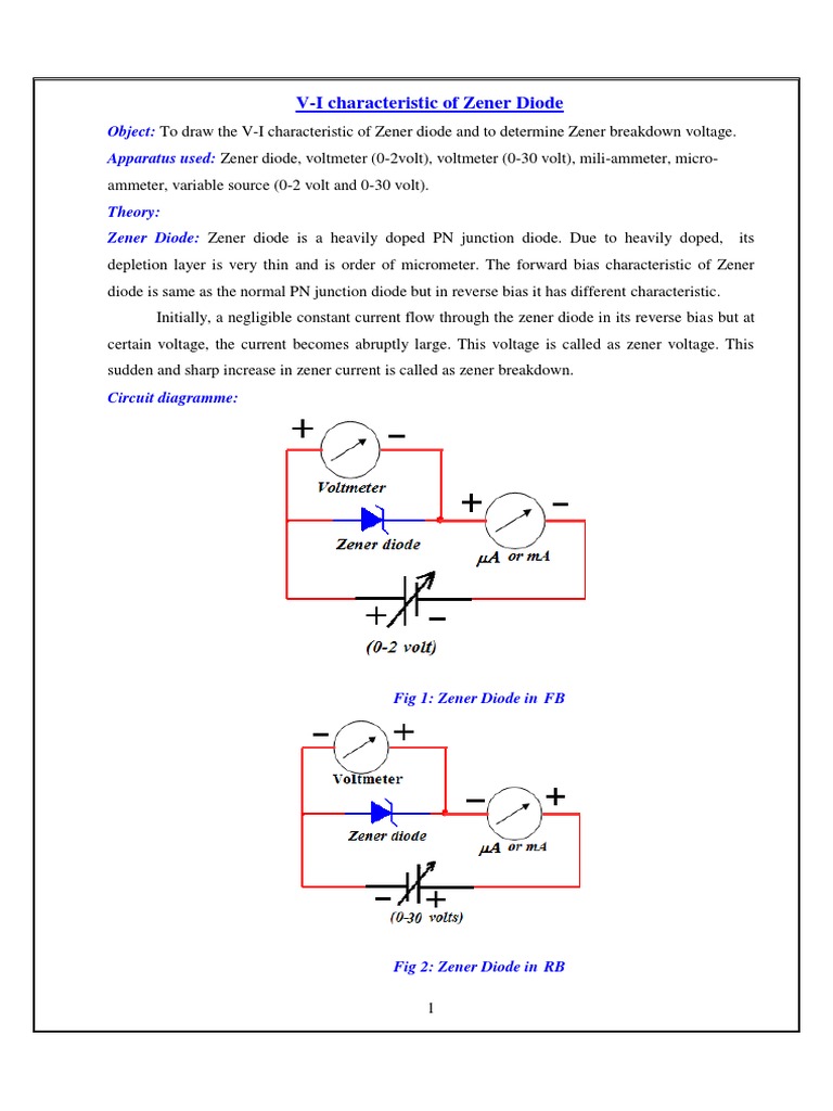 Zener Diode | PDF | P–N Junction | Diode