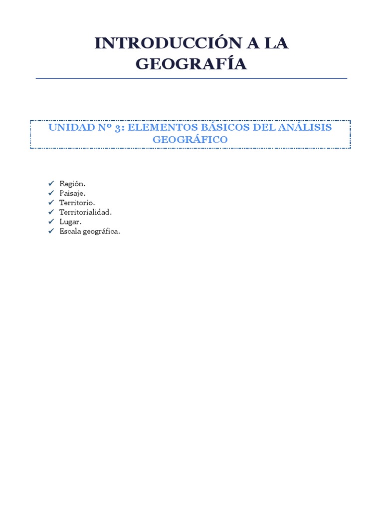 Introduccion A La Geografia | PDF | Geografía | Paisaje