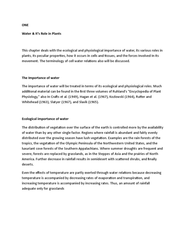 The Essential Role of Water in Plants: A Comprehensive Look at Water's ...