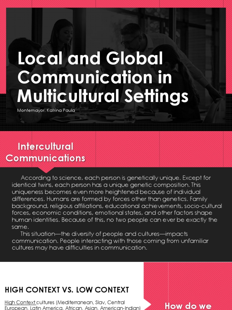 Local and Global Language Multicultural Settings | PDF | Communication ...