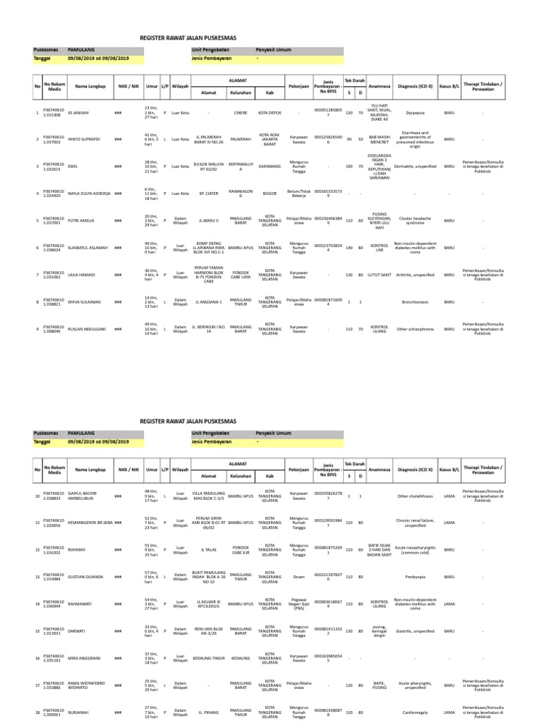 Contoh Form Register | PDF