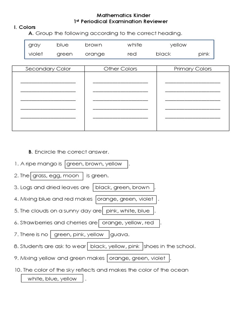 Math Kinder Reviewer | Download Free PDF | Shape | Rectangle